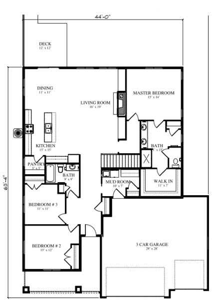 The Madison | Ranch House Plans in WI | 3 Bedroom Home Plans | (608 ...